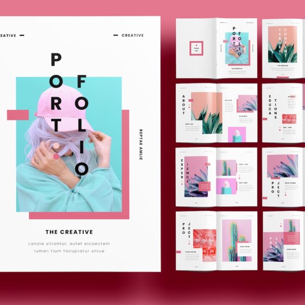 Free Designer Portfolio Template InDesign