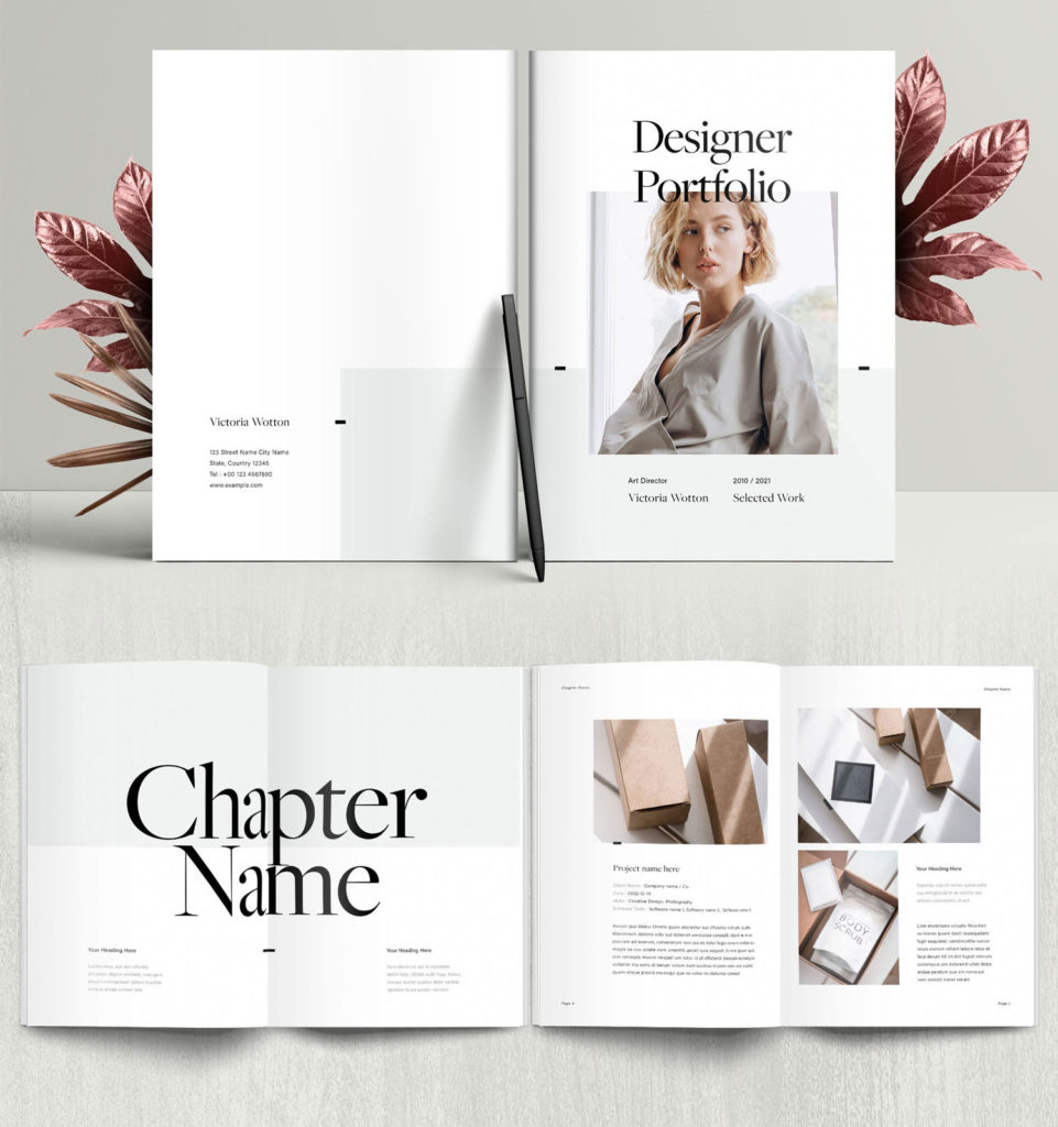 Free Designer Portfolio Template InDesign