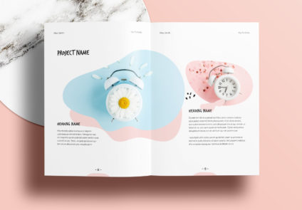 Free Pink Portfolio Layout Templates