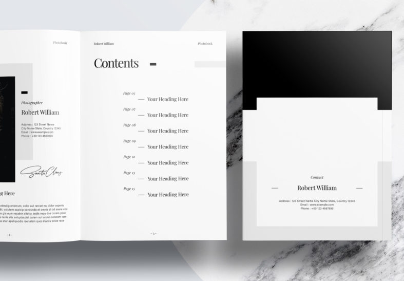 Free InDesign Modern Photobook Templates