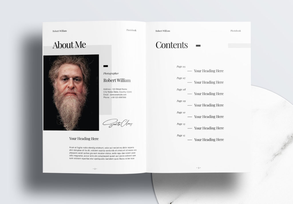 Free InDesign Modern Photobook Templates