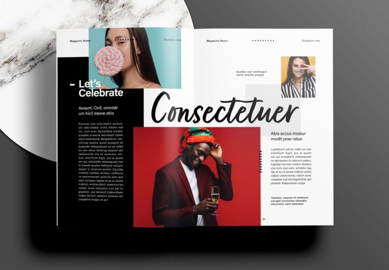 Free InDesign Modern Magazine Layout Template