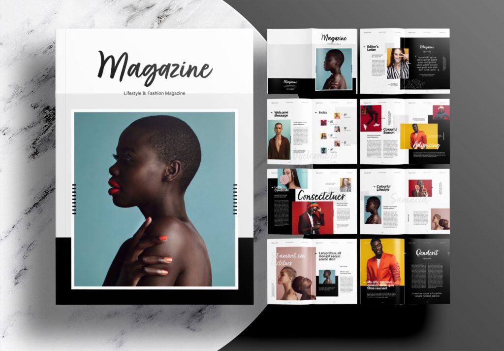 Free InDesign Modern Magazine Layout Template - Unsell.Design