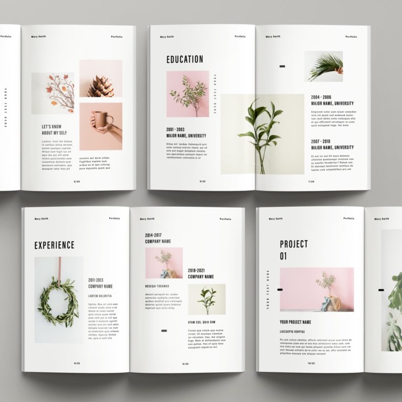 Free InDesign Minimal Portfolio Layout Template