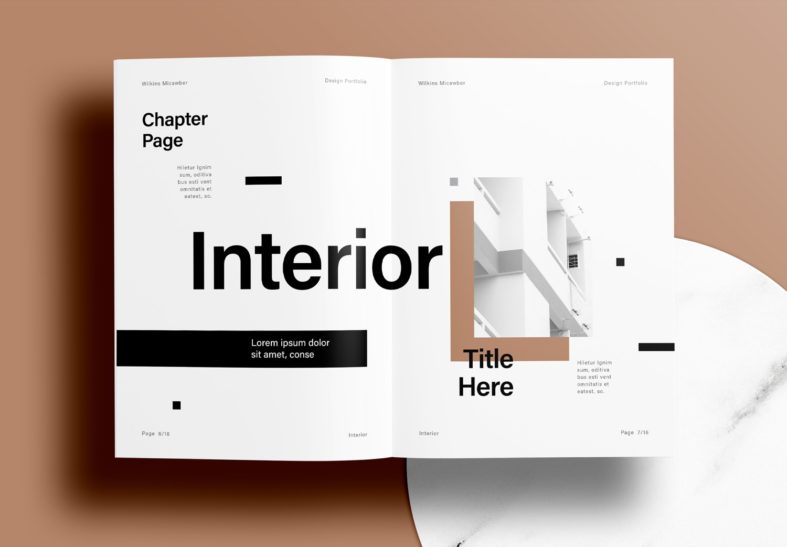 Free InDesign Interior Portfolio Layout Template