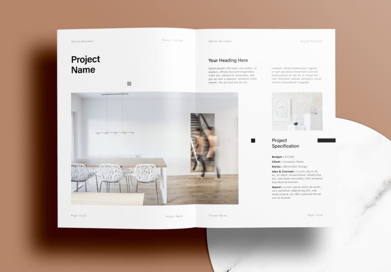 Free InDesign Interior Portfolio Layout Template