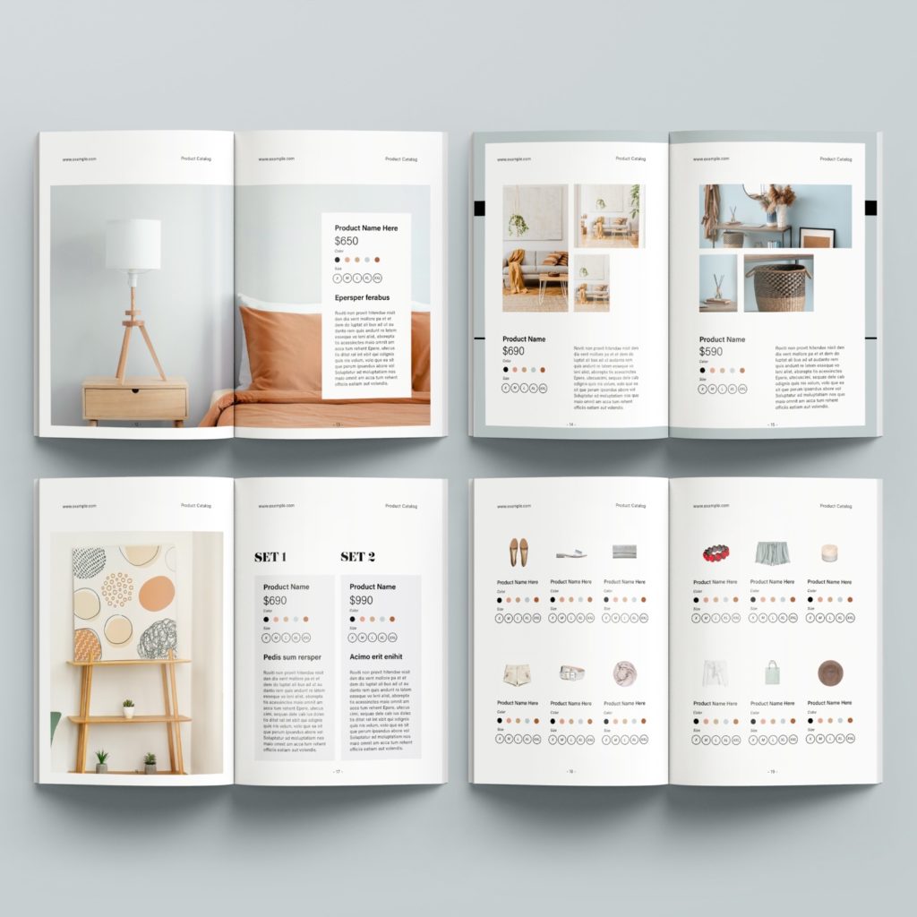 Free Modern Product Catalog Layout Template