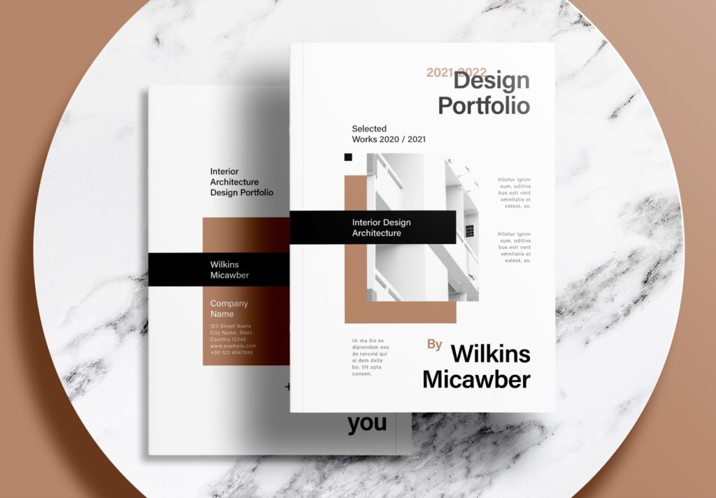 Free InDesign Interior Portfolio Layout Template