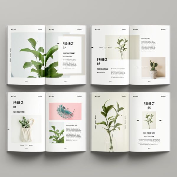 Free InDesign Minimal Portfolio Layout Template