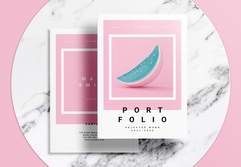 Free InDesign Pink Portfolio Layout Templates