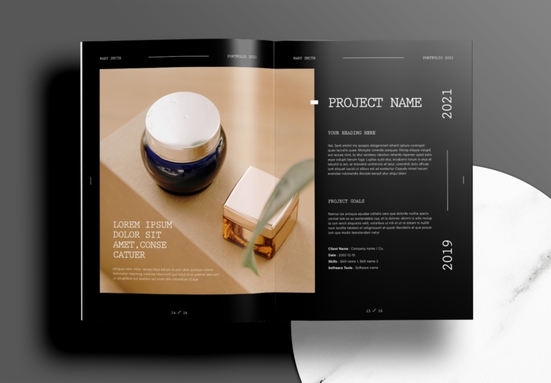 Free Graphic Design Portfolio Layout InDesign Template